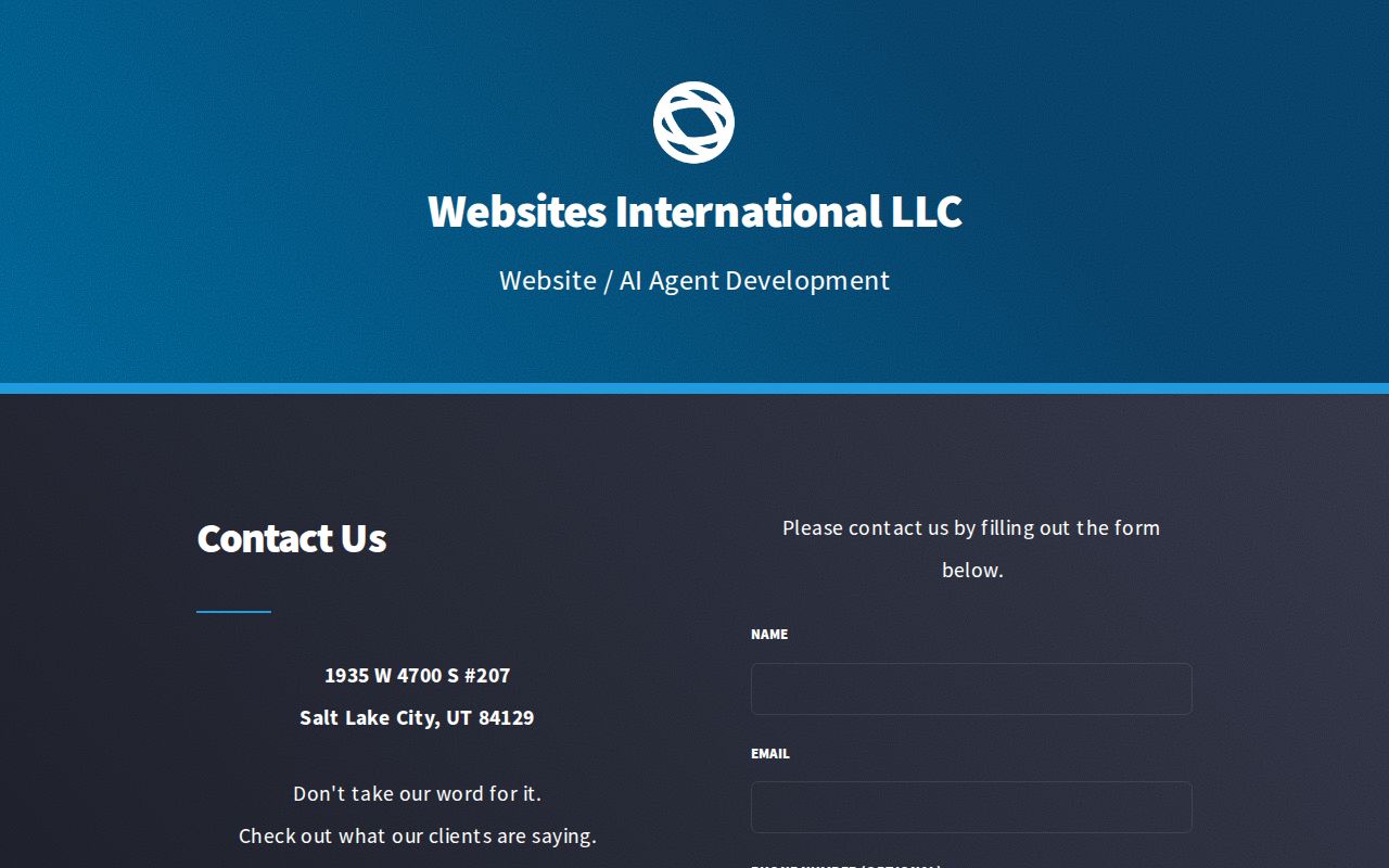 Websites International LLC - Website / AI Agent Development